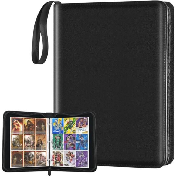 Other | Trading Card Binder 90 Pockets Card Sleeves With Zipper Card ...